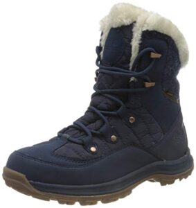 jack wolfskin women's aspen texapore mid w hiking boot, dark blue/blue, 10