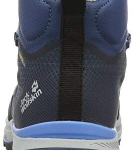 Jack Wolfskin Women's Force Striker Texapore Mid Hiking Shoe Boot, Dark Blue/Light Blue, 7.5