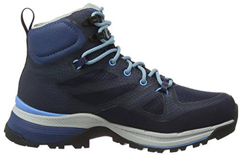 Jack Wolfskin Women's Force Striker Texapore Mid Hiking Shoe Boot, Dark Blue/Light Blue, 7.5