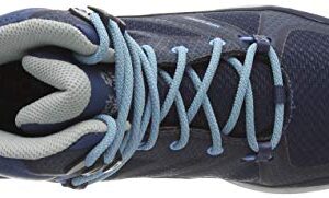 Jack Wolfskin Women's Force Striker Texapore Mid Hiking Shoe Boot, Dark Blue/Light Blue, 7.5