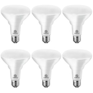 energetic [energy star] led br30 flood light bulbs indoor, daylight 5000k, dimmable, 65 watts recessed light bulbs for cans, 750 lumens, ul listed, 6 pack