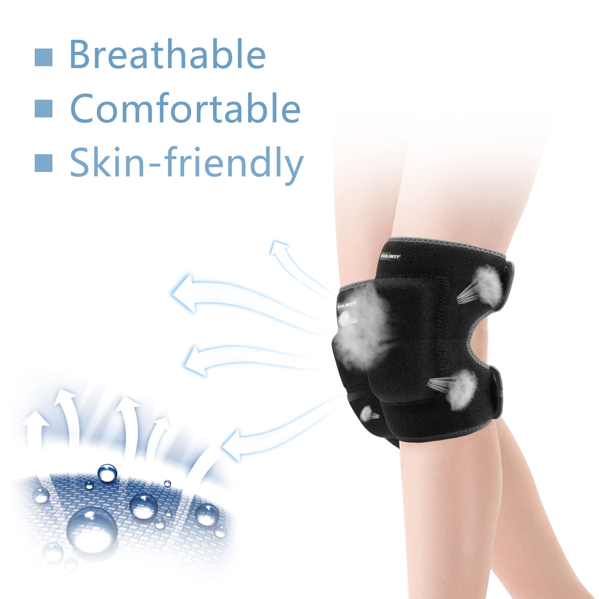 Volleyball Knee pad for Kids, Soft Adjustable Children Kneepads with Thick Sponge, Protective Knee Brace for Soccer Tennis Running Cycling Dance, Anti-Slip Knee Support for Kid Youth Adult, Black L