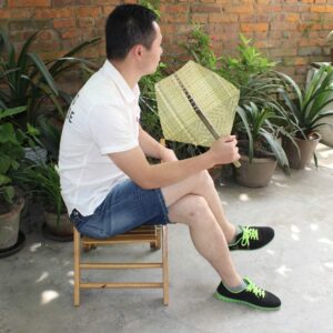 NUOBESTY 1pc Summer Fan Handheld Cooling Fan Portable Fan Handheld Fan Bamboo Fan