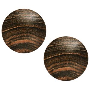 pierced owl organic rose wood convex saddle plug gauges, sold as a pair (14mm (9/16"))