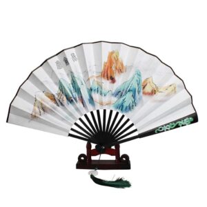 liudan folding fan fan men and women folding fan hand-painted ancient style creative men and women yuqing kunlun fan costume props chinese style gift