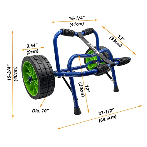 Newcod Kayak Cart, Kayak Dolly with Airless Tire for Carrying Kayak Canoe SUP Paddle Board