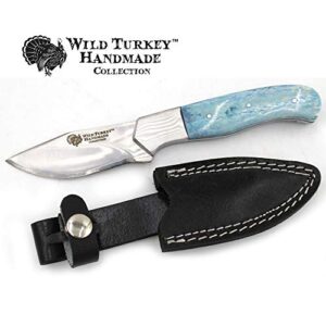 Wild Turkey Handmade Collection 8" Fixed Blade Skinner Hunting Knife Includes a Genuine Leather Sheath (5-BCB)