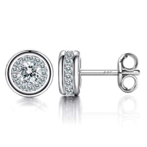 wishmiss round cz studs hypoallergenic for womens girls