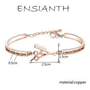 ENSIANTH A Truly Great Hair Stylist is Hard to Find Bracelet Hair Stylist Gift Cosmetologist Gift Hair Stylist Appreciation Gift Graduation Gifts for Hairdresser (Hair Stylist RG Bracelet)