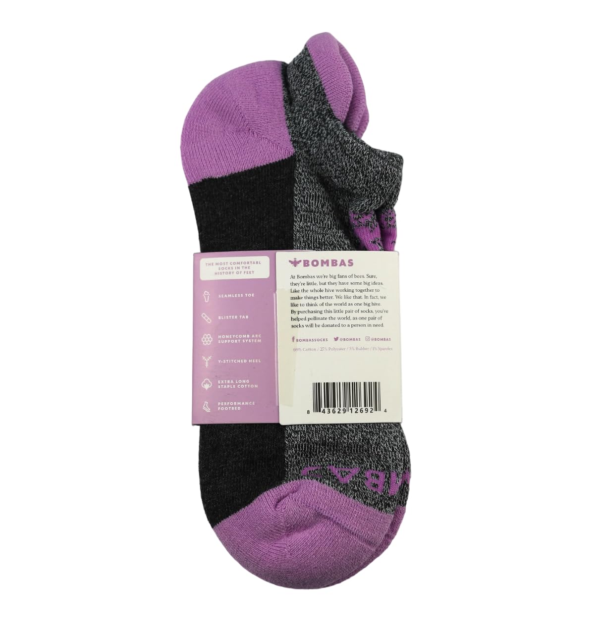 BOMBAS Women's Originals Ankle Socks - Purple - Violet (Medium - For Shoe Sizes 8 to 10.5)