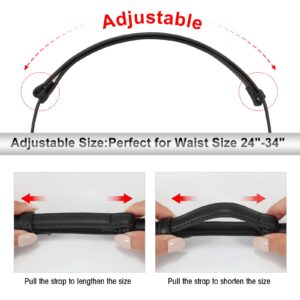 SUOSDEY Black Women Western Skinny Leather Belts Adjustable Fashion Thin Waist Belt for Dresses With Vintage Buckle