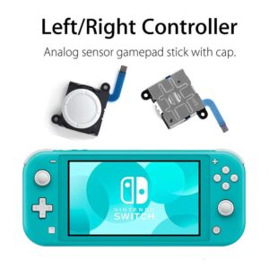 Replacement 3D Analog Joystick for Switch lite and Switch Joy-Con, Left or Right Analog Thumb Stick Joystick Replace (2-Pack)