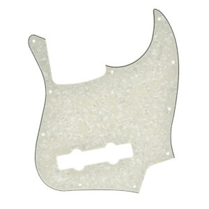 dopro 5 string jazz bass pick guard j bass scratch plate for usa/mexican fender 5 string jazz bass aged pearl