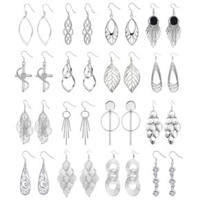 16 pairs drop dangle earrings for women wholesale earrings fashion statement boho bohemian earrings set