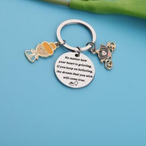 AKTAP Inspirational Gift Fairy Tale Princess Inspired Keychain Fairy Tale Jewelry Cartoon Princess Gift