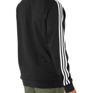 adidas Originals mens 3-stripes Long Sleeve Tee Shirt, Black, Large US