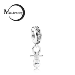 MiniJewelry Baby Comforter Dangle Charm fits Pandora Moments Bracelets Women S925 Wife Mom Clear Crystal CZ