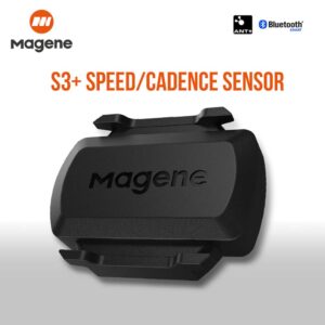 Magene S3+ Outdoor/Indoor Speed/Cadence Sensor for Cycling, Wireless Bluetooth/Ant+ Bike Computer RPM Sensor for Road Bike or Spinning Bike and Trainers Compatible with Onelap, Wahoo Fitness, Zwift