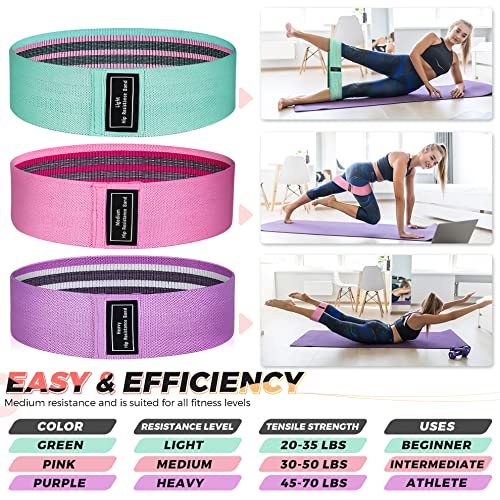 Renoj Resistance Bands, Exercise Workout Bands, Yoga Straps for Women and Men, 5 Sets of Stretch Bands for Booty Legs, Pilates Flexbands