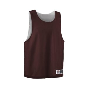 alleson athletic women's standard lacrosse reversible pinnie, light maroon/white, small/medium