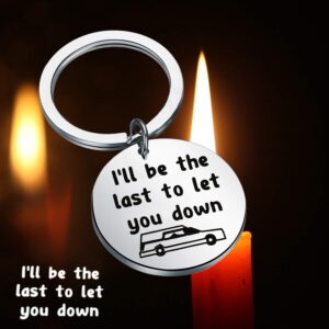 BAUNA Funeral Director Keychain I’ll Be The Last To Let You Down Last Mortician Gift Dark Humor Jewelry Gift for Mortician Friend (Funeral Director Keychain)