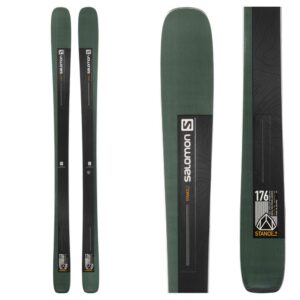 salomon n stance 90 ski - dark green/black/white 176