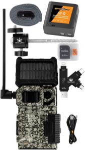 spypoint link-micro-s-lte solar cellular trail camera with lit-10 battery, micro sd card, card reader, and mount (link-micro-s-lte-v)