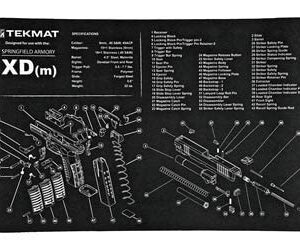 TekMat Springfield Armory XDm Gun Cleaning Mat, Black