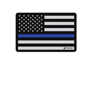 tekmat police blue line support mat gun cleaning mat, black