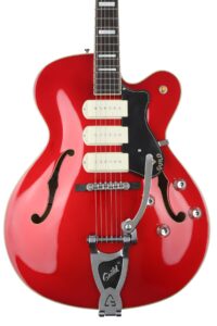 guild x-350 stratford hollowbody electric guitar - scarlet red