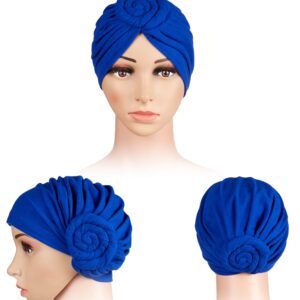 SATINIOR 9 Pieces Women Knotted Turban Hat African Turban Beanie Pre-Tied Bonnet Cap Headwrap Multicolor