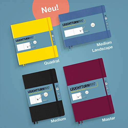 Leuchtturm1917 - Square Hardcover Sketchbook (Black) - 112 Pages of 150g/m² Paper