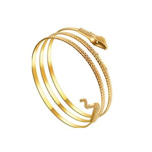 jinyu metal snake armband swirl snake spiral upper arm cuff armlet bangle bracelet egyptian costume accessory for women gold