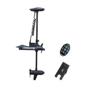 aquos haswing black 24v 80lbs 60inch trolling motor with remote and quick release bracket for saltwater and freshwater fishing pontoon boat kayak