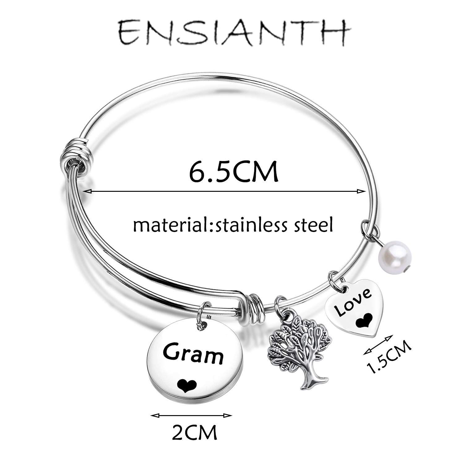 ENSIANTH Gram Bracelet Grandma Gift Mother’s Day Jewelry Gift Idea for Grams (Gram Bracelet)