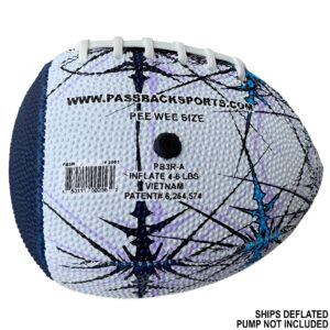 Passback Peewee Rubber Football, Ages 4-8, Elementary Training Football, (Ships Deflated)