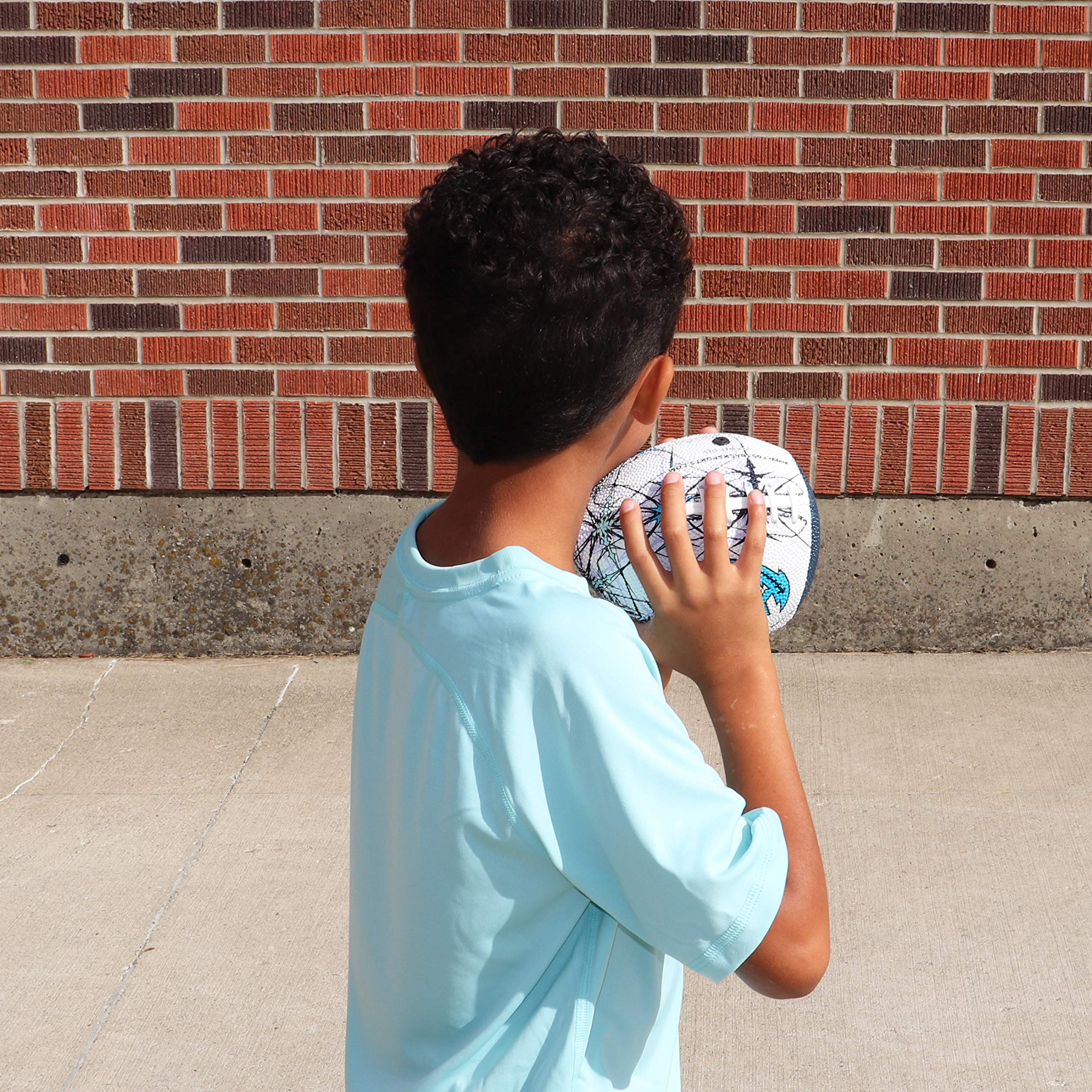 Passback Peewee Rubber Football, Ages 4-8, Elementary Training Football, (Ships Deflated)