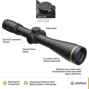 Leupold VX-5HD 4-20x52 (34mm) CDS-ZL2 Side Focus Illum. FireDot Duplex Reticle Riflescope