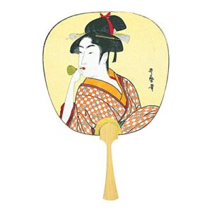 伏見上野旭昇堂 medium fan vidro beauty (poppin) 4 set of 2