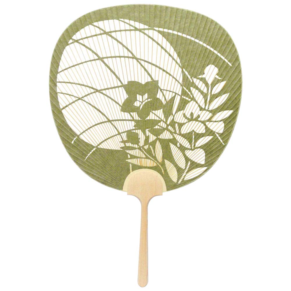 Made in Japan 1141 Fan Manyo (Green) Double-sided Watermark