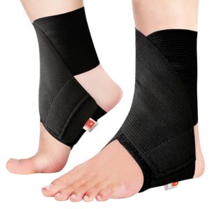 azmec ankle brace for sprained ankle – adjustable ankle wrap for sprains, strains, inflammation, swelling, pain, ankle braces for women and men - (large)