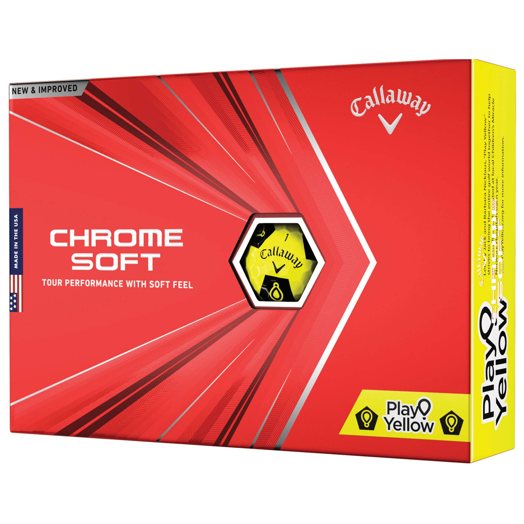 2020 Callaway Chrome Soft Golf Balls (Play Yellow Truvis)