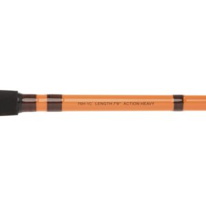 Catfish Pro Tournament Series Casting Rod - 7'6" One-Piece Rod with S-Glass, E-Glass & Carbon Graphite Construction, Super Grip, Glow Tip, Heavy-Duty Stainless-Steel Guides - Ideal for Big Catfishing!