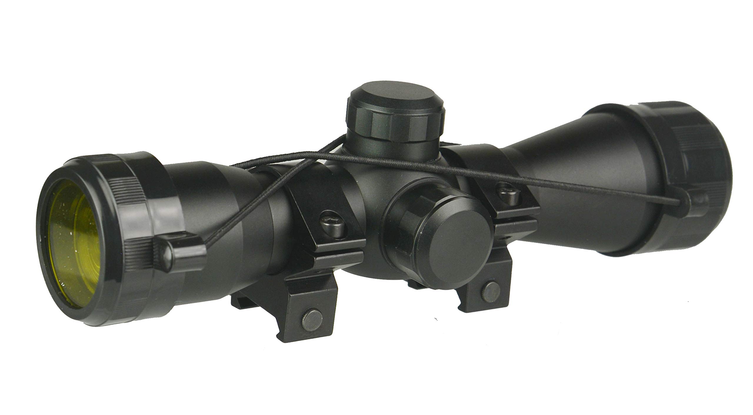 TWP 4x32 Compact Hunting Crossbow Archery Scope, Multiple Range Reticle, 1" Tube and Mid-Height Weaver Ring Mount