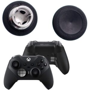 deal4go 2-pack short concave magnetic analog thumbstick set replacement for xbox one elite 2 controller standard thumb sticks black (not fit elite 1698)