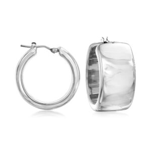 ross-simons italian sterling silver hoop earrings