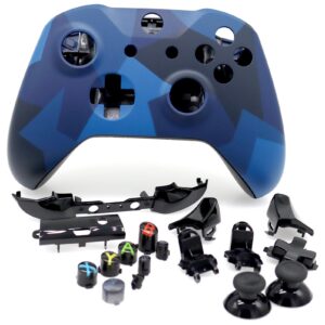 deal4go full housing shell kit w/trigger button thumbsticks replacement for xbox one slim controller 1708 midnight forces ii edition