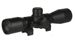 twp 4x32 compact hunting scope, rangefinder reticle, 1" tube and mid-height weaver ring mount