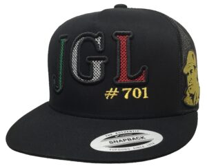 méxico jgl black el chapo guzman 2 logos hat black mesh snapback