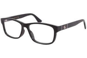 gucci web men's gg0640oa 001 black full rim rectangular eyeglasses 55mm